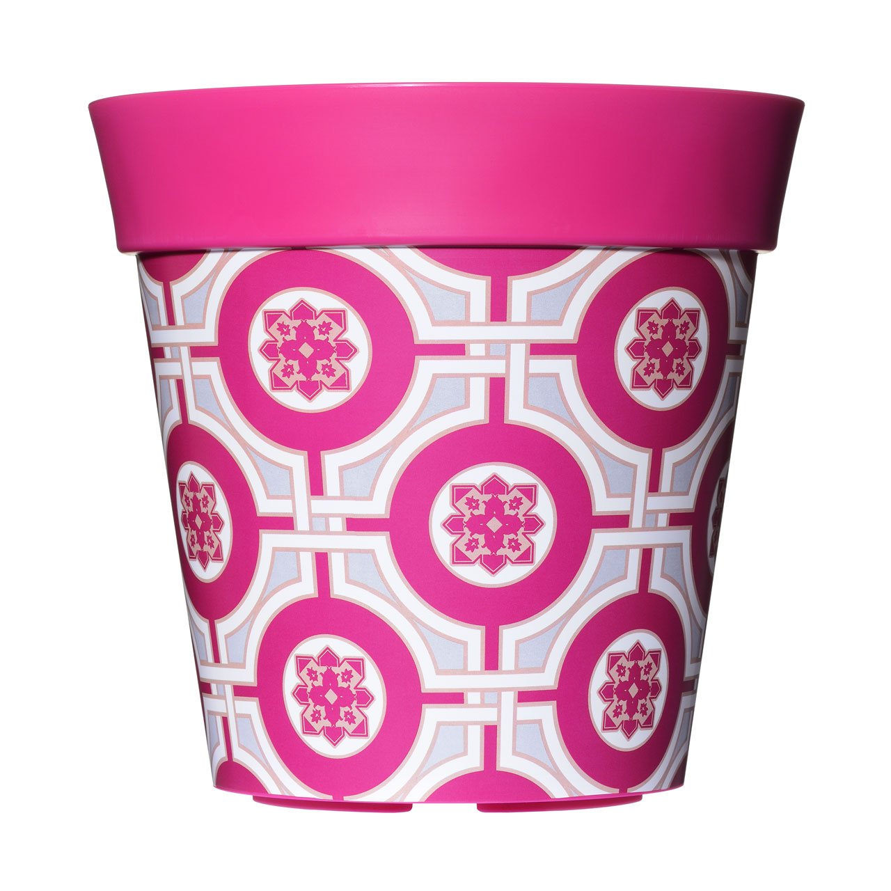 Pink Tile Plant Pot, Indoor/Outdoor Planter : Amazon.co.uk: Garden