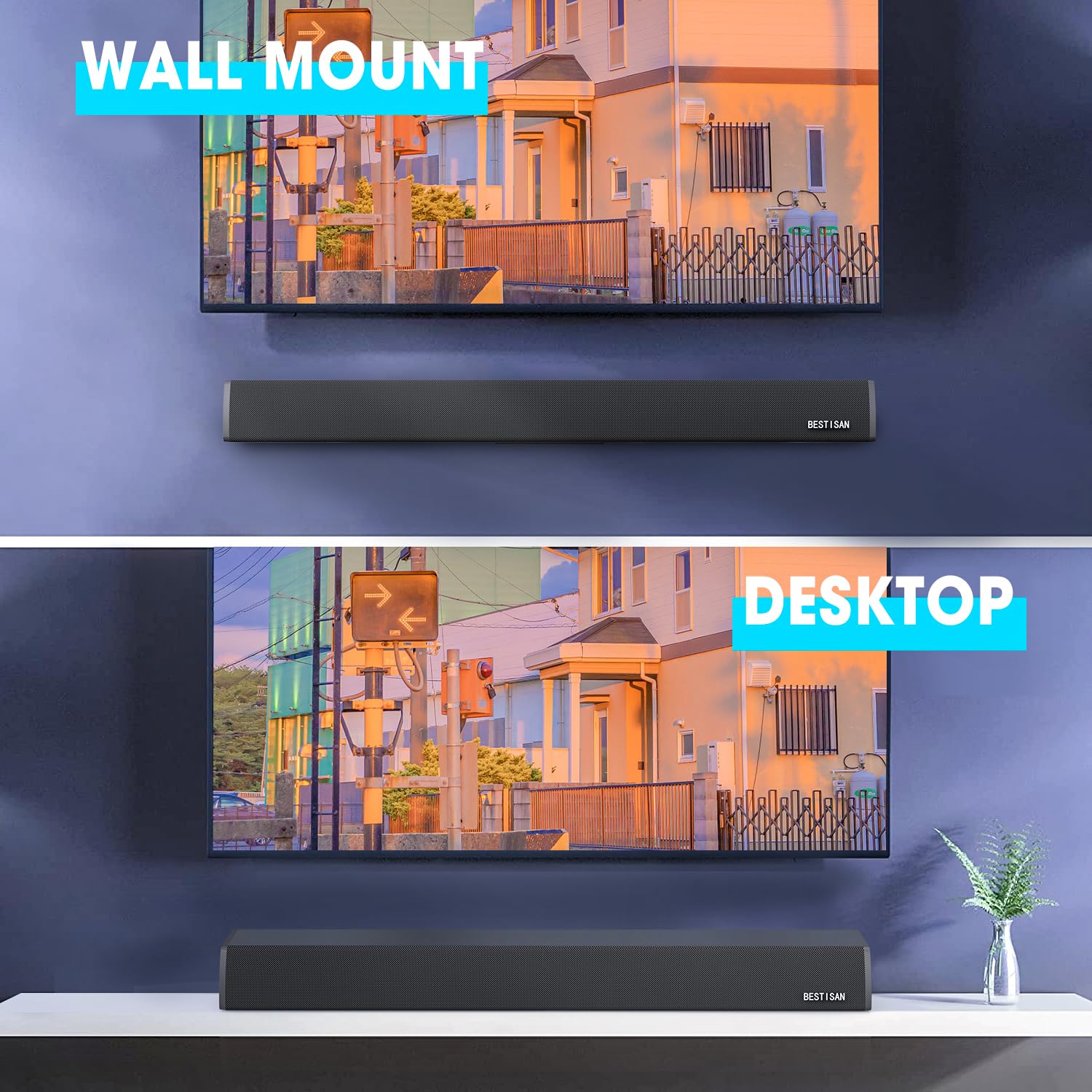 Snapklik.com : BESTISAN 34inch 100W Sound Bar, Wired And Wireless ...