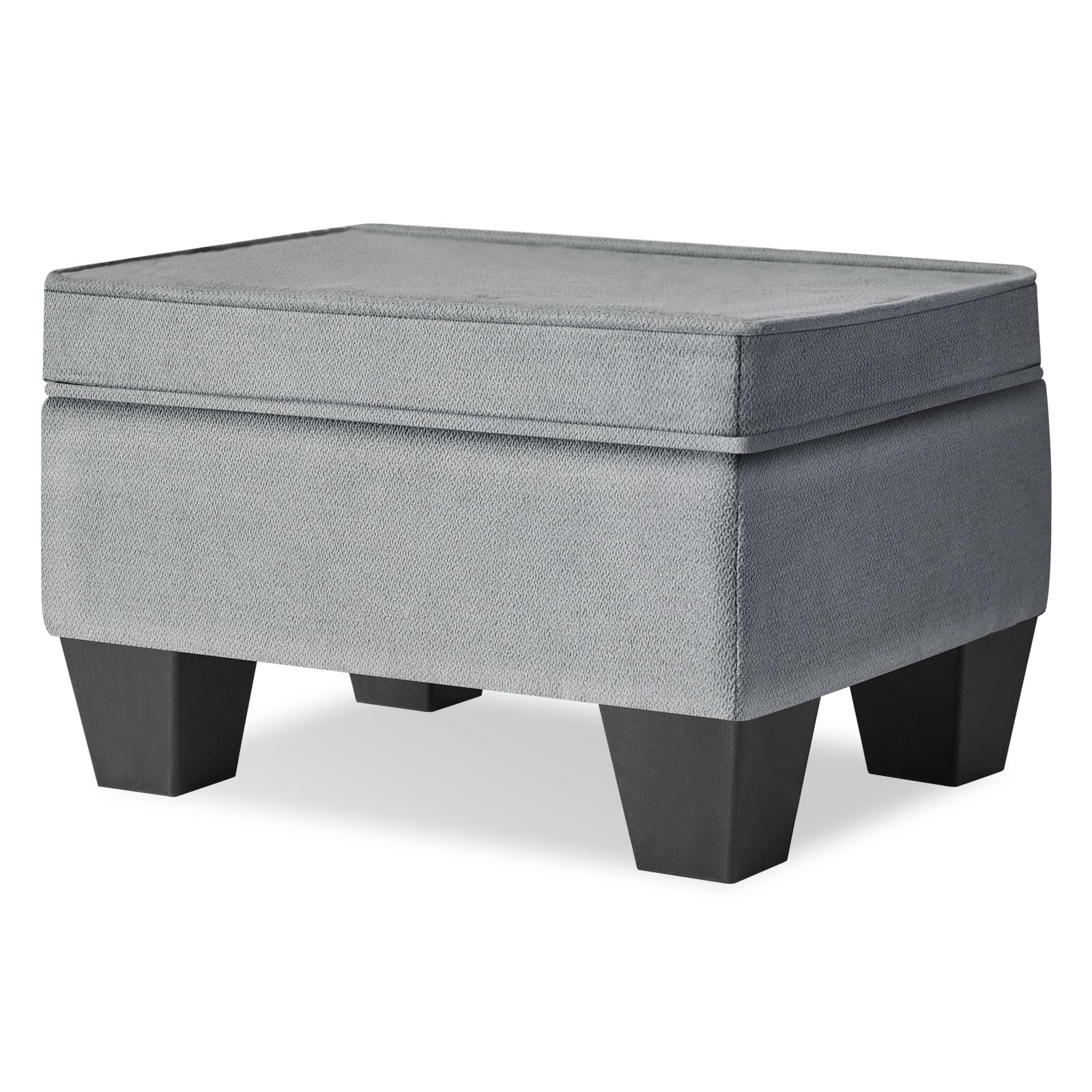 IBUYKE 10 Inch Small Footstool Ottoman, Rectangle Linen Foot Rest with ...