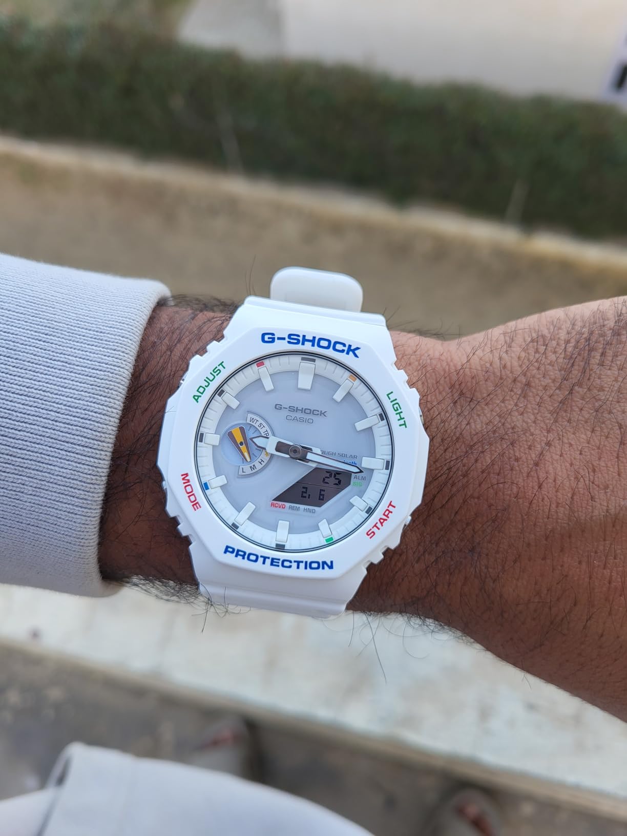 Casio G-Shock GA-B2100FC-7ADR Multi-Coloured Analog-Digital Dial White ...