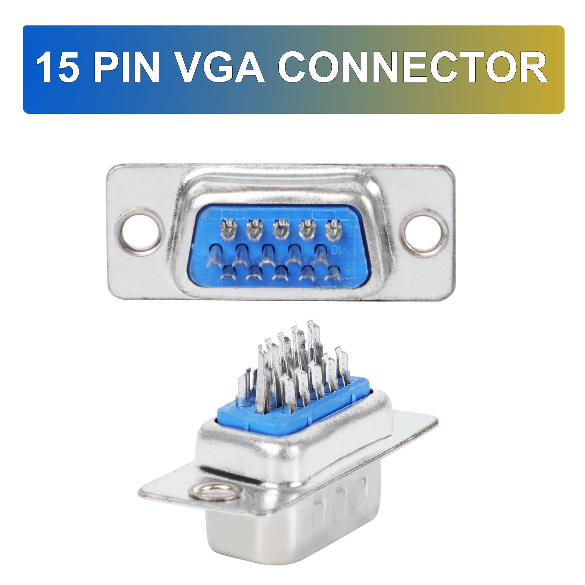 Uxcell D-sub Connector DB9 Female Socket 9-pin 2-Row Port Terminal ...
