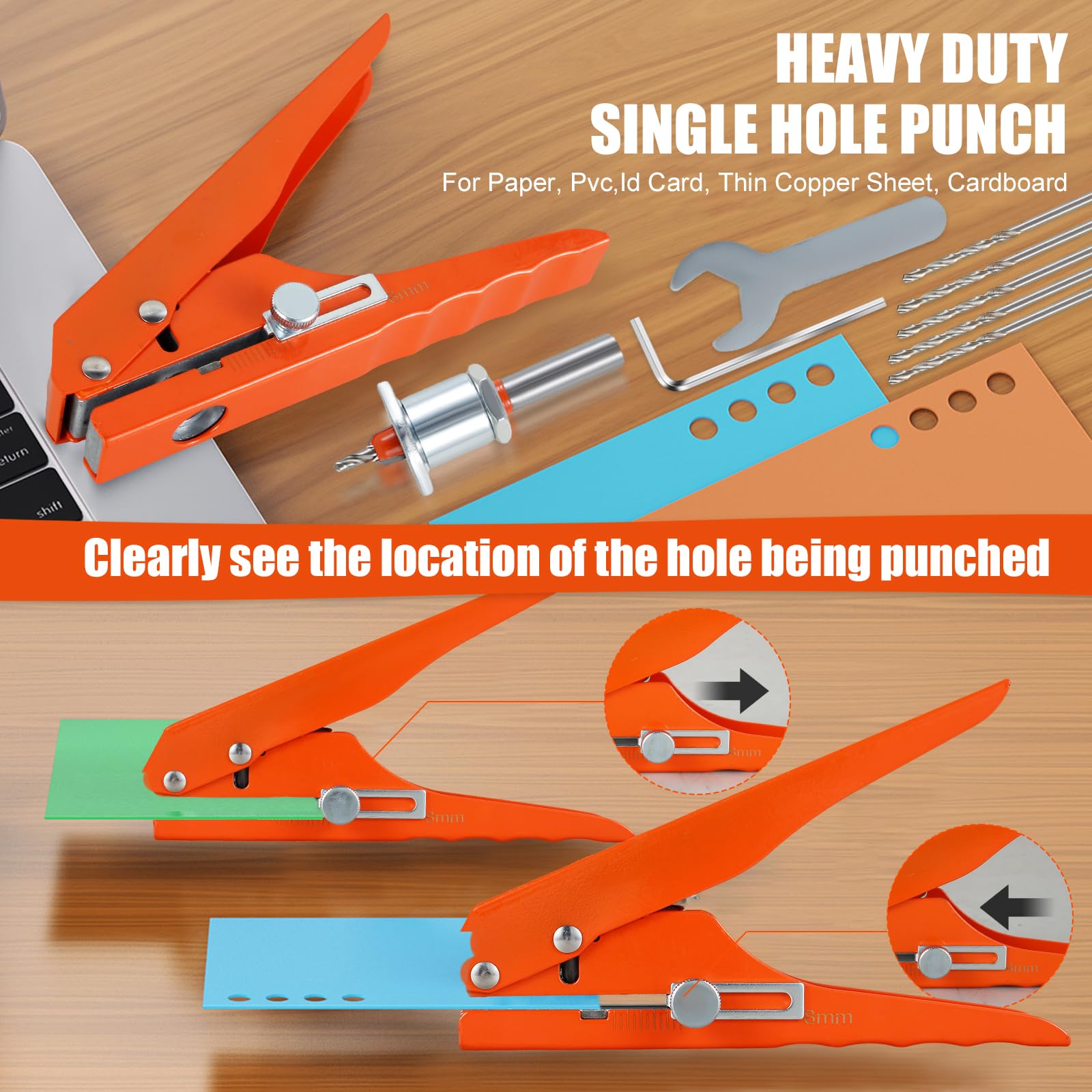 Snapklik.com : Single Hole Punch, Heavy Duty Hole Puncher, Handheld ...