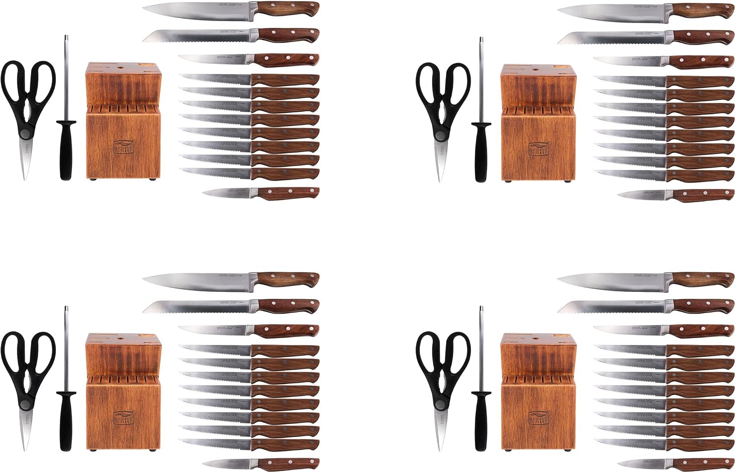 Amazon.com: Chicago Cutlery 15pc Precision Cut Knife Block Set (4-Pack ...