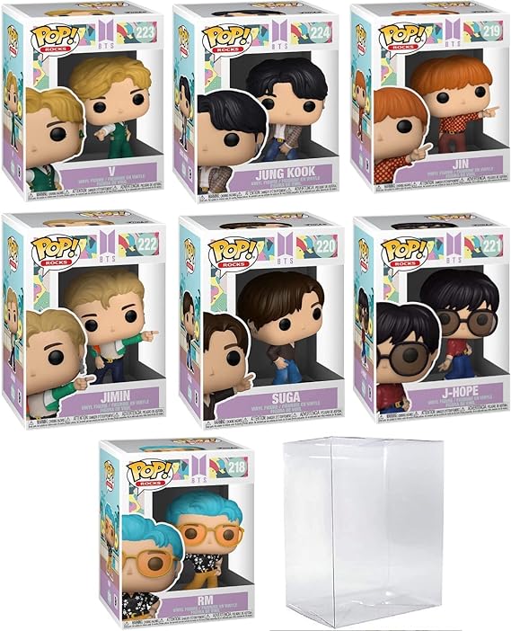 Amazon.com: BTS Funko Pop BTS Dynamite Set of 7 Funko Pop! - RM, J-Hope ...