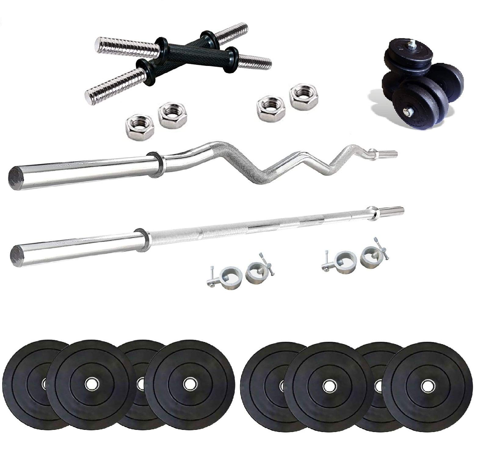 Buy BEACON INTERNATIONAL Rubber Home Gym Combo,Gym Equipments,Home Gym ...