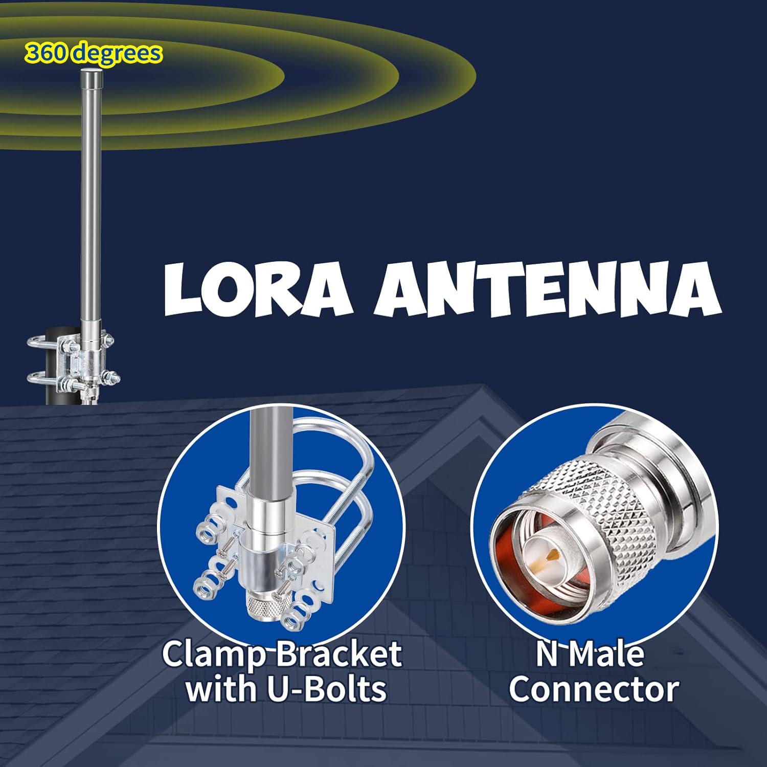 Bingfu Lora – Antena de 915 MHz 3dBi con cable de extensión de 3.3 pies ...