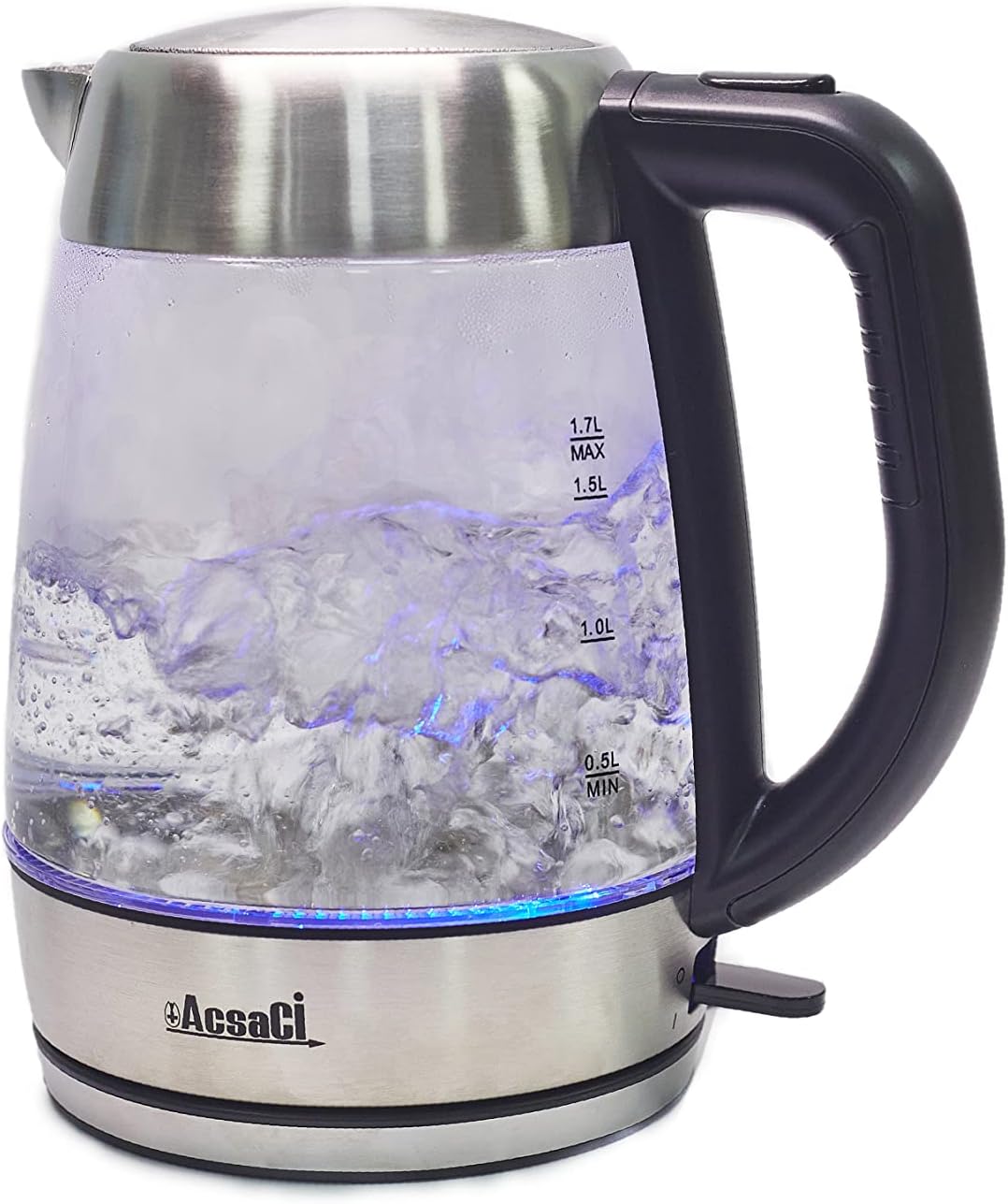 +AcsaCi Premium Glass Kettle - 1.7 Litres 3000W Fast Boiling ...