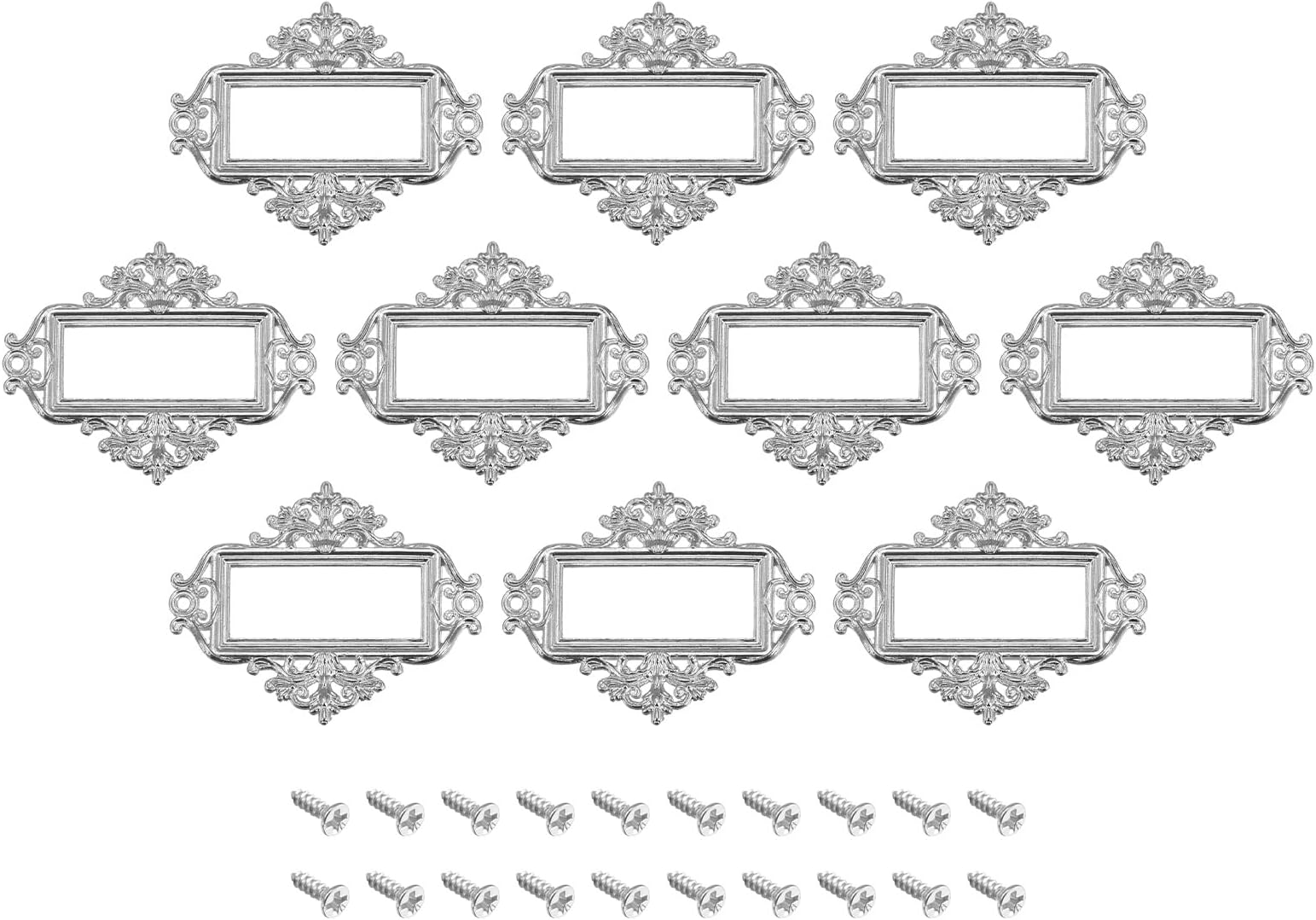 Amazon.com : uxcell Metal Label Holders, 55x43mm 12Pcs Vintage Lace-up ...