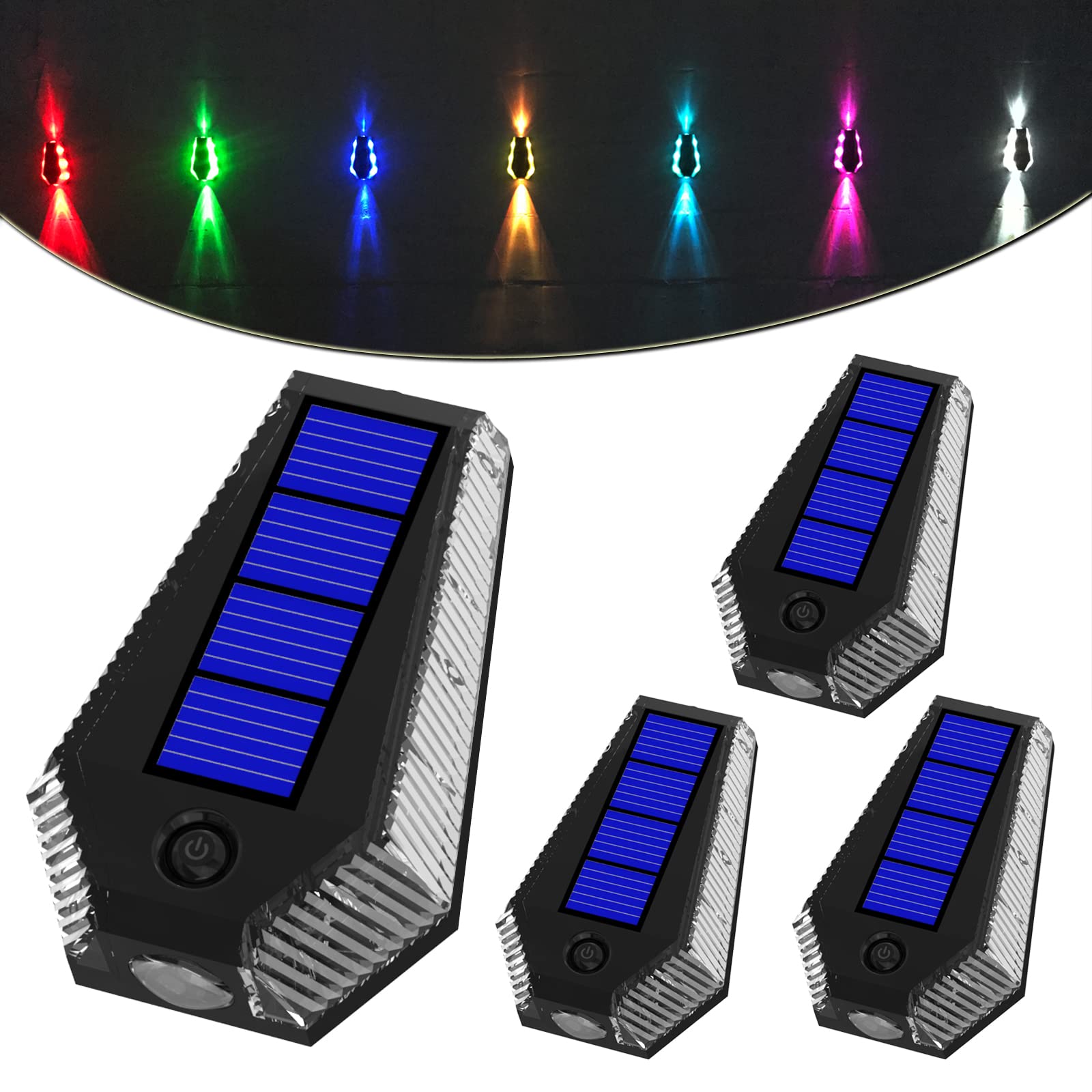 Solar Up Down Wall Lights Outdoor Waterproof, Fence Lights Solar ...