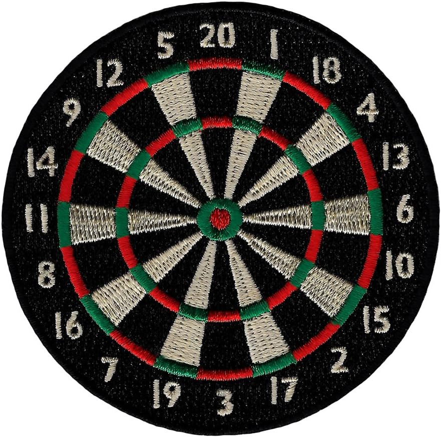 Amazon.com: Dartboard Embroidered Patch Darts Iron-On Bullseye Pub Game ...