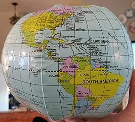 Amazon.com: Inflatable World Globe Beach Ball 9" : Toys & Games