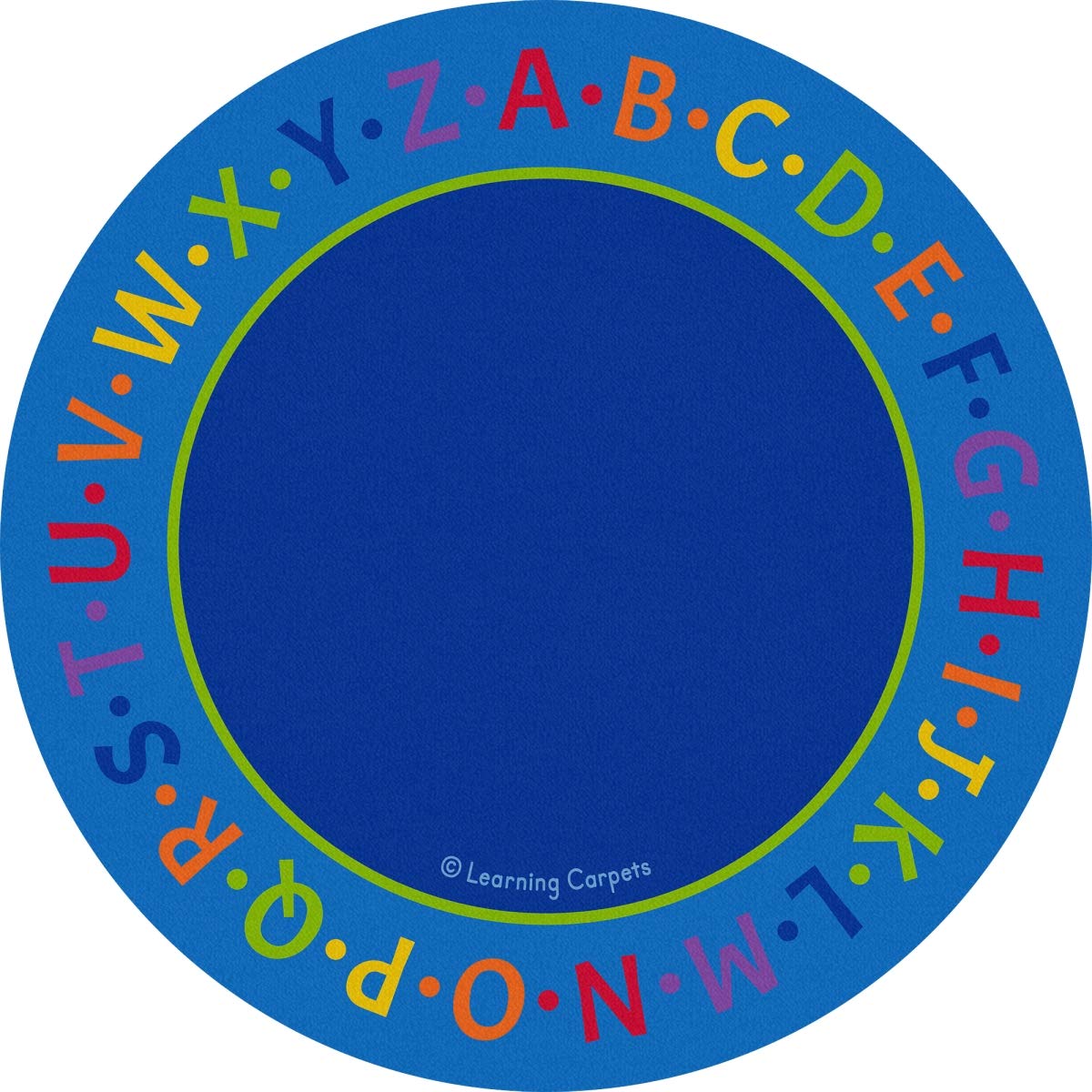 Learning Carpets Alphabet Border Rug, 72" Round, CPR3081, Kids ...