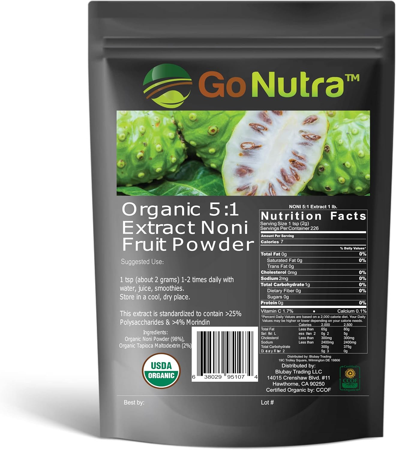 Amazon.com: Noni Fruit Powder Organic 5:1 Extract Pure 1lb. (16 oz ...