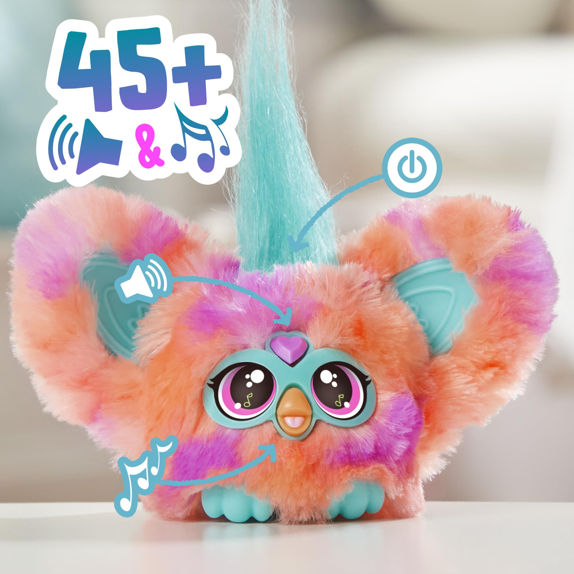 Furby Furblets Ree-Mix Mini Electronic Plush Toy, Coral – BigaMart