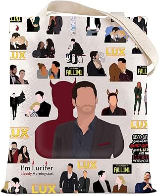 Amazon.com: LEVLO Lucifer Tote Bag Lucifer Morningstar Fans Gift ...