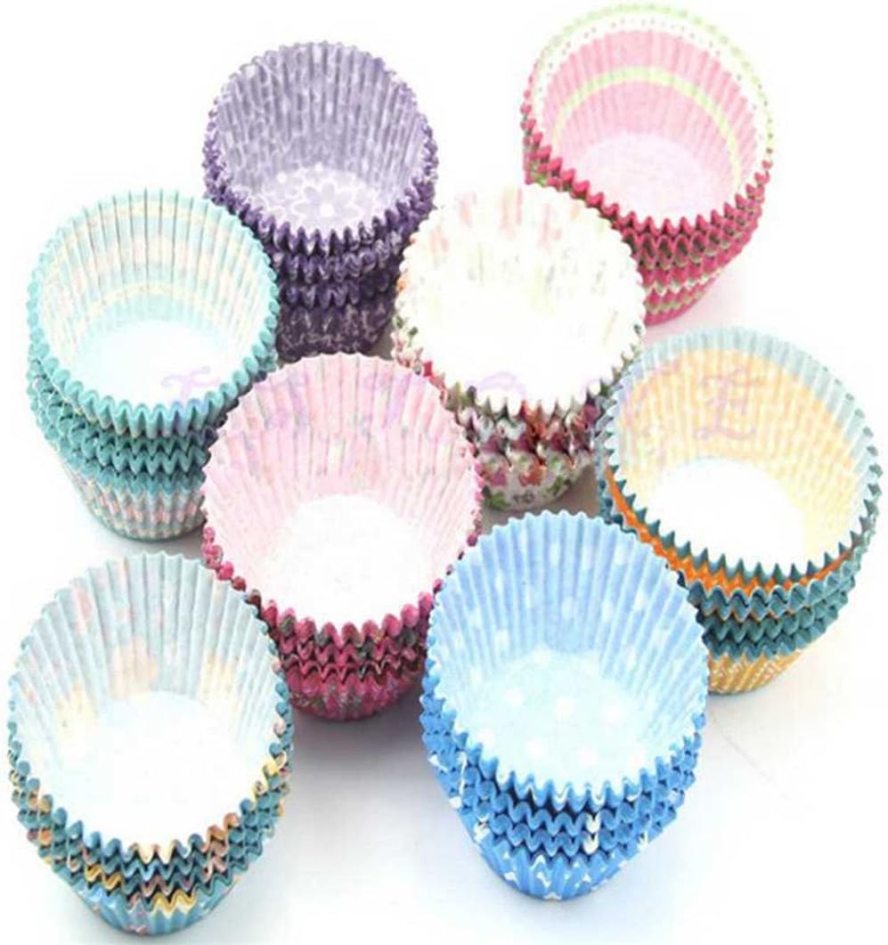 Amazon.com: Floralby Multicolor Mini Paper Baking Cups Liner Muffin ...
