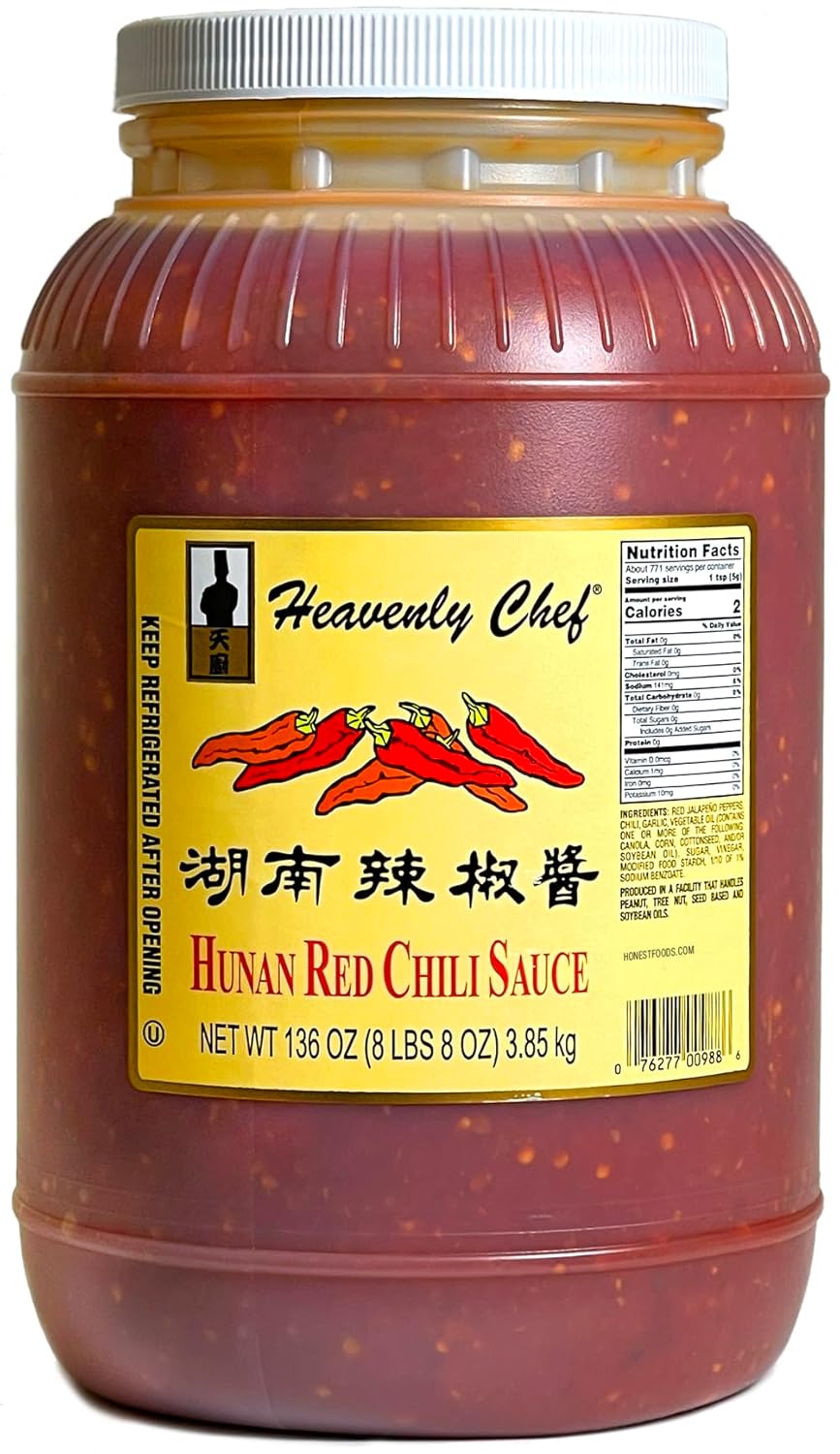 Amazon.com : Heavenly Chef Hunan Red Chili Sauce, 136 oz (1 Gallon ...