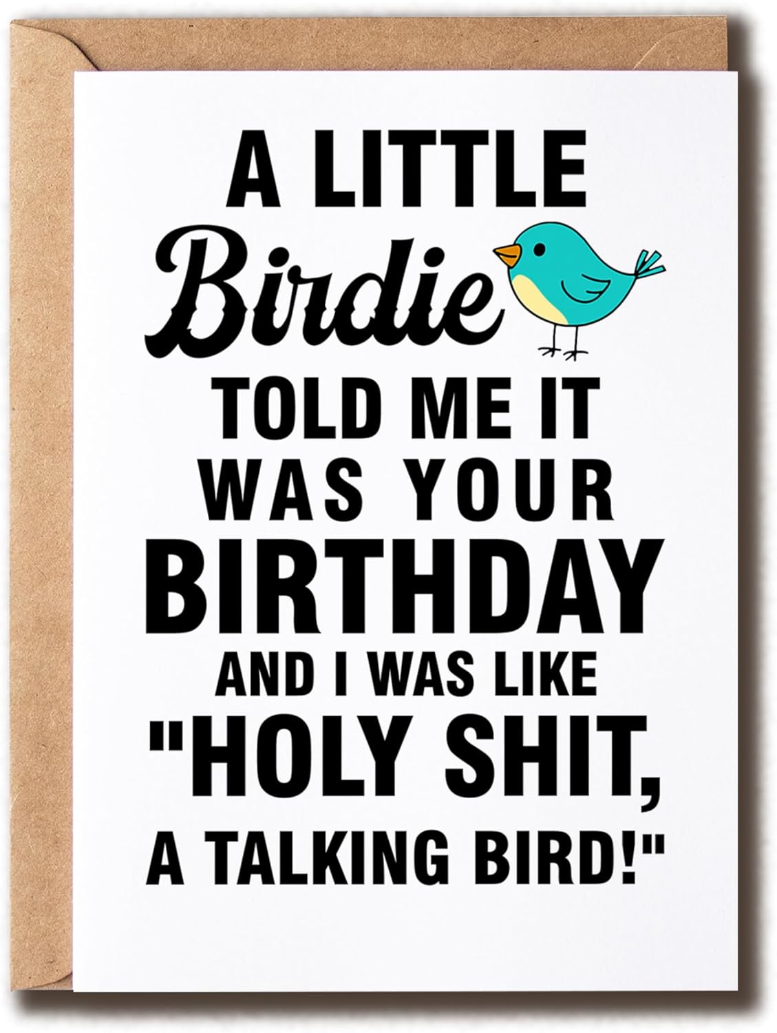 Amazon.com: MWS9xDesigns A Little Birdie Told Me It Was Your Birthday Card - Humorous Bday ...
