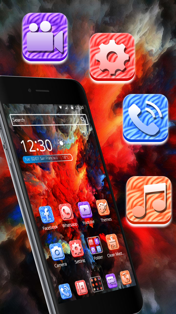 Color Burst splash 2D Theme Free - Aplicativo na Amazon Appstore