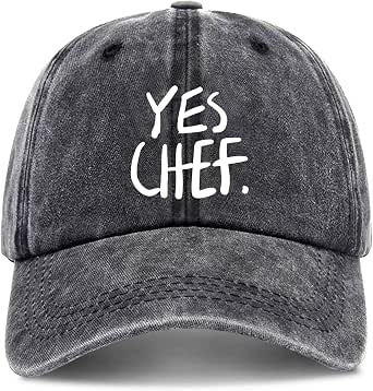 Amazon.com: zcyhtqp, Yes Chef, Funny Baseball Cap, Funny Trucker Hats ...