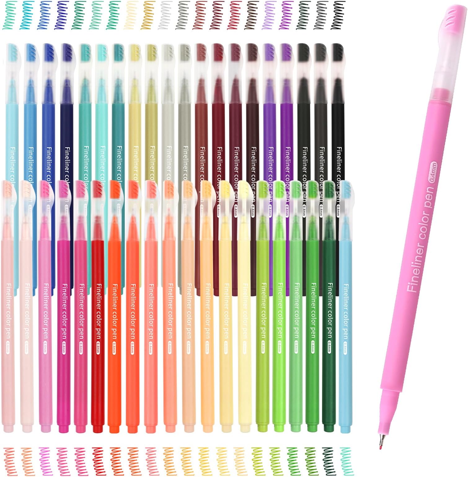 Amazon.com : ZZWUAPT Journal Planner Pens,40 Color Morandi Fineliner ...