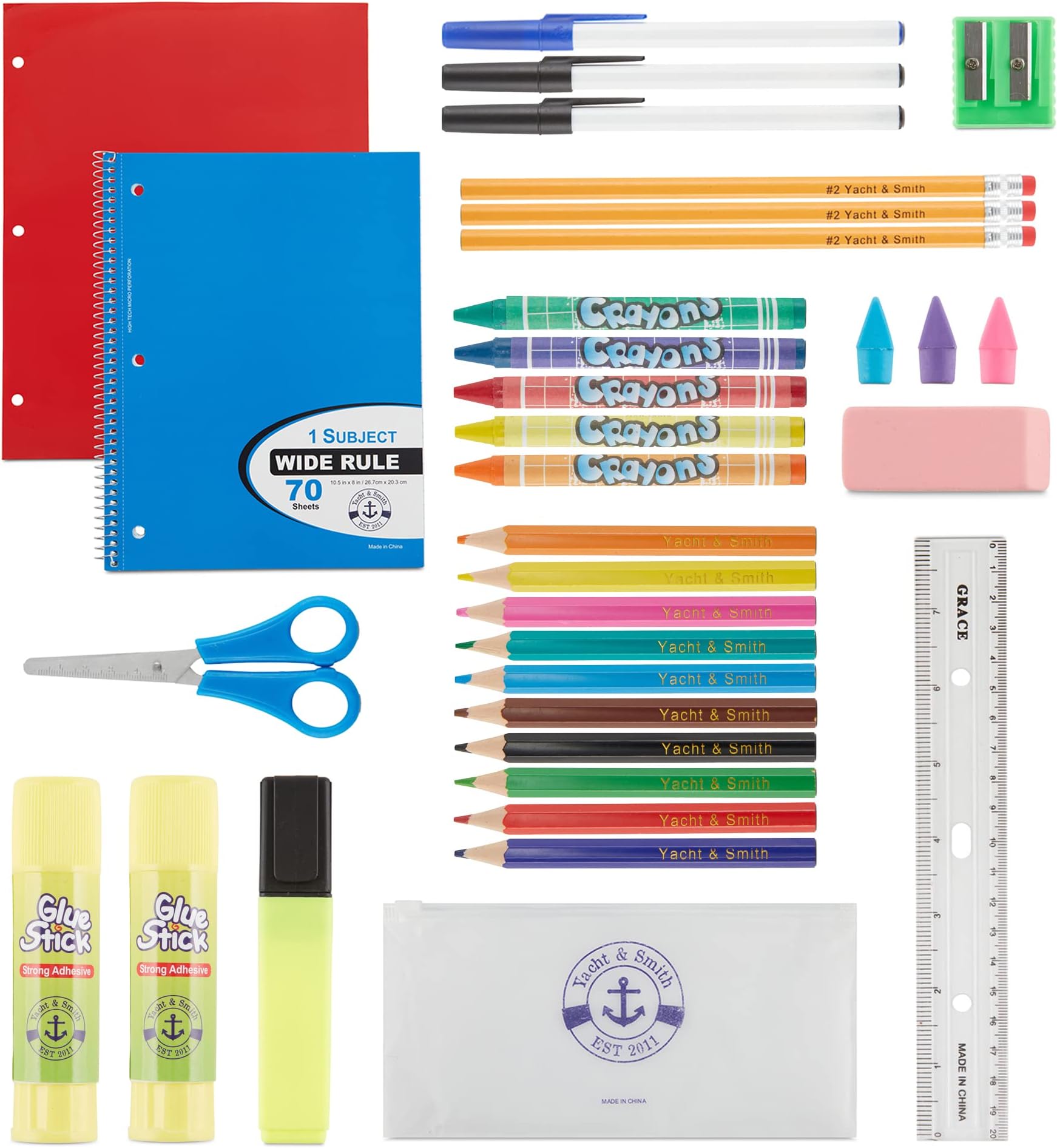 Amazon.com: 34 Piece School Supplies Kit for School Children ...