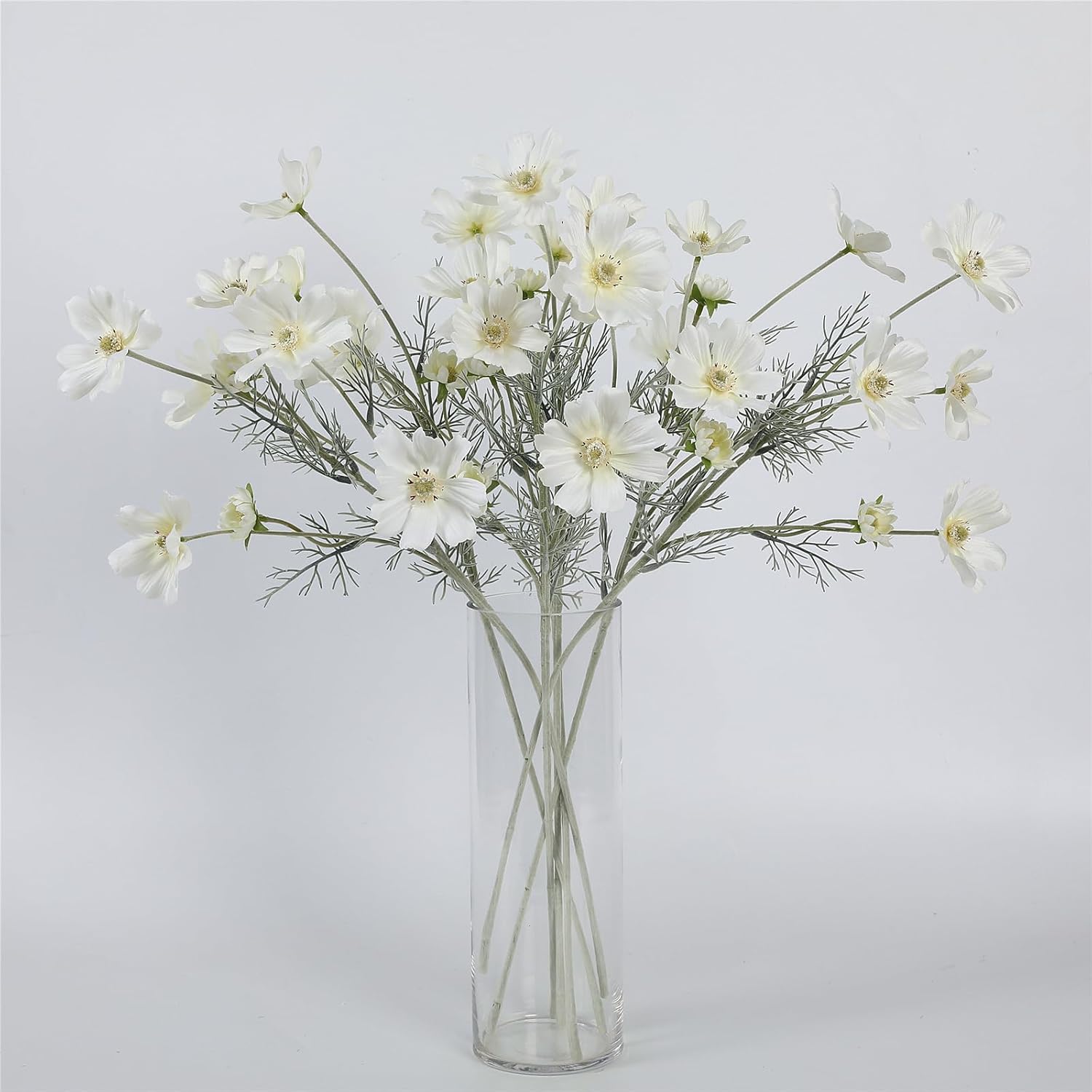 Amazon.com: LINSIE 4pcs 24Inch White Cosmos Branches Artificial Flowers ...