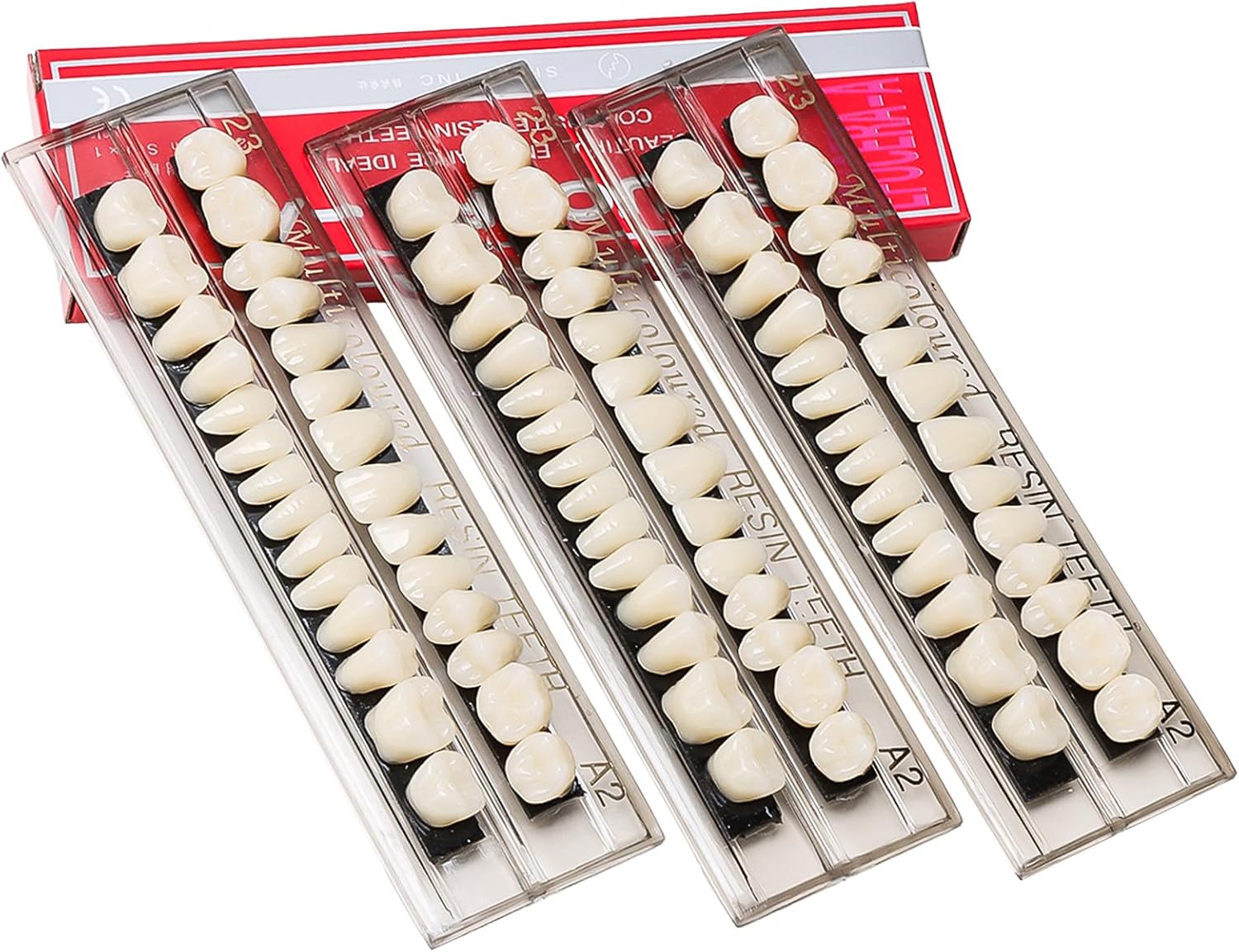 84Pcs False Teeth Dental Acrylic Resin Denture Set, 23 A2 Color Shade ...