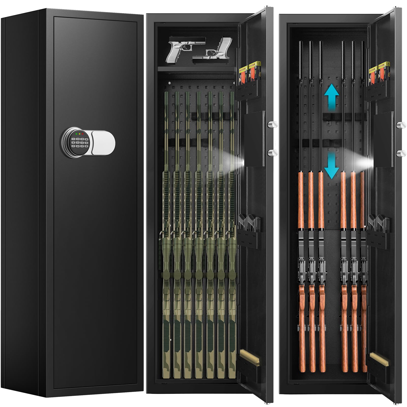Amazon.com: [𝐍𝐄𝐖 Upgraded] 7-8 Rifle Gun Safe for HOME USE with ...