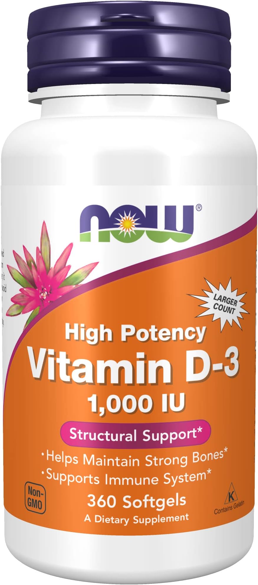 Amazon.com: Now Vitamin D-3 5000 IU, 240 Softgels, Pack of 3 : Health ...