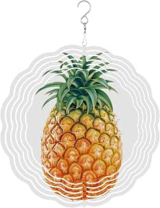 Amazon.com: Wind Spinners for Yard and Garden- Fresh Pineapple 3D Metal ...