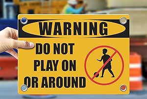Amazon.com: DO NOT PLAY ON OR AROUND | Warning Notice Caution Danger ...