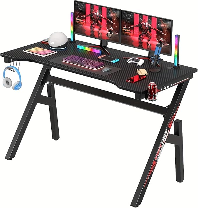 Amazon.com: WYGMAV 47 Inch Gaming Desk Wood Gaming Table Modern R ...