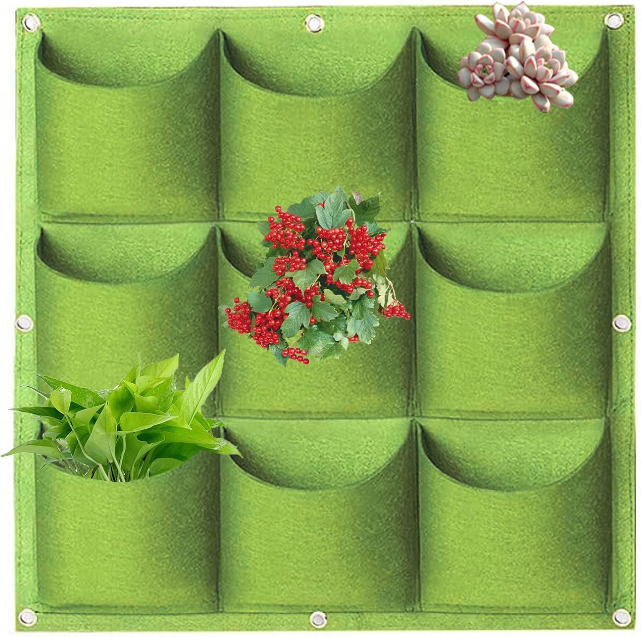 Amazon.com: 25 Pockets Hanging Planter Bags, Hanging Vertical Wall ...