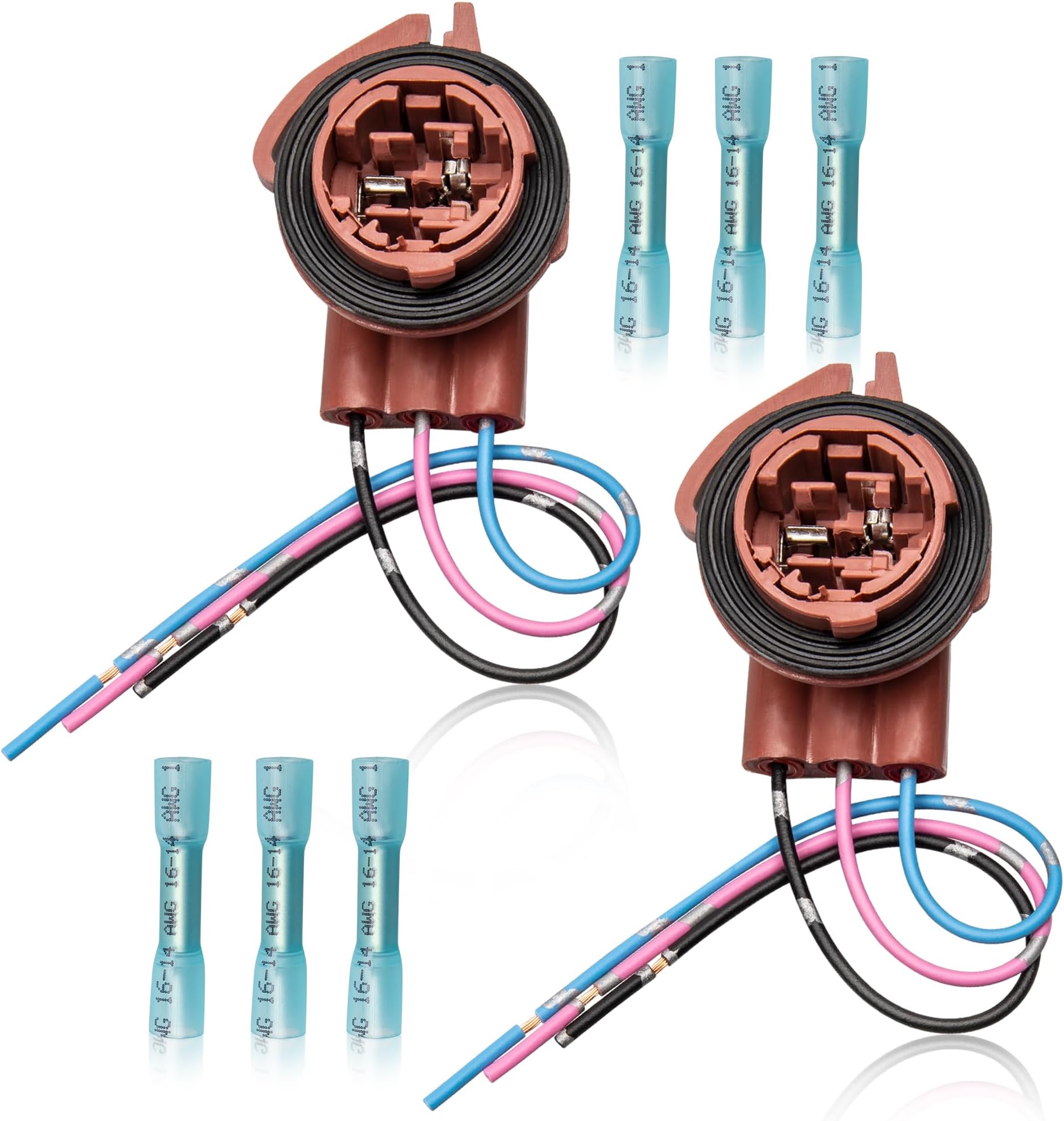 Amazon.com: Muzzys (SET OF TWO) 3157/4157 Wire Harness Pigtail Socket ...