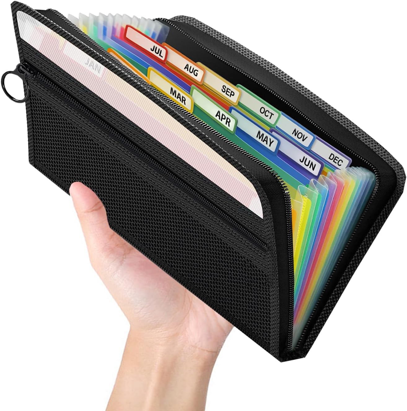 2xA6 Small Expanding 6 Part Expanding File Folder Stud Wallet Case Tab ...