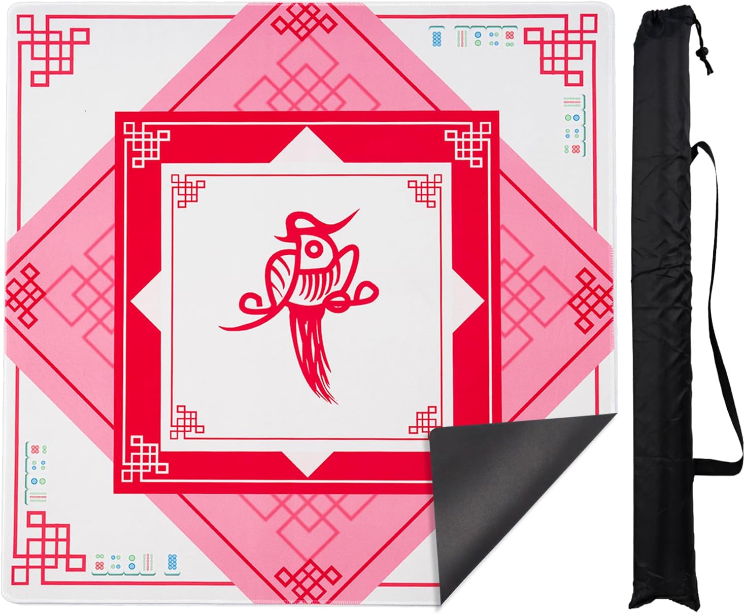 Amazon.com: OTIIPOR Mahjong Mat,31.5"x31.5" Mahjong Mat for Table with ...