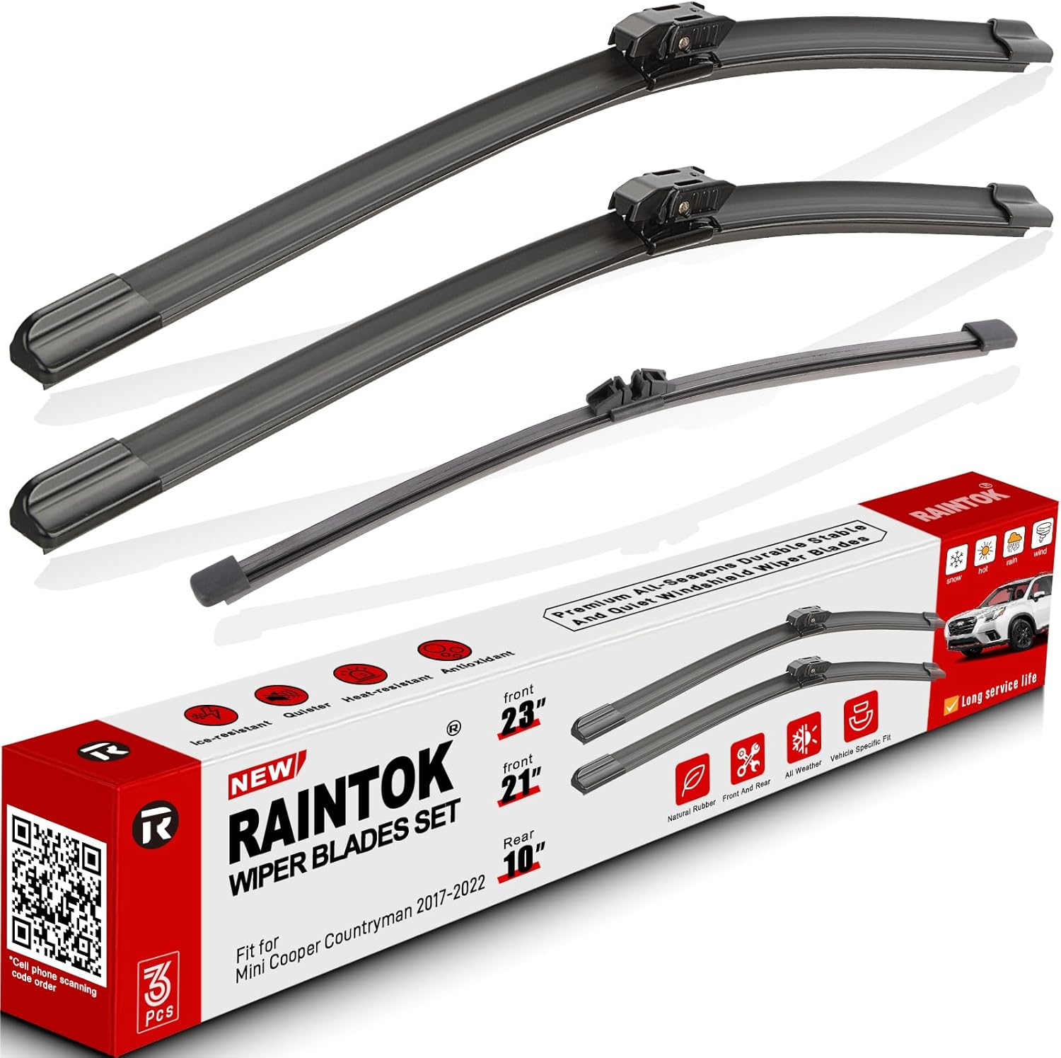 Amazon.com: RAINTOK Windshield Wiper Blades Replacement for 2017-2022 ...