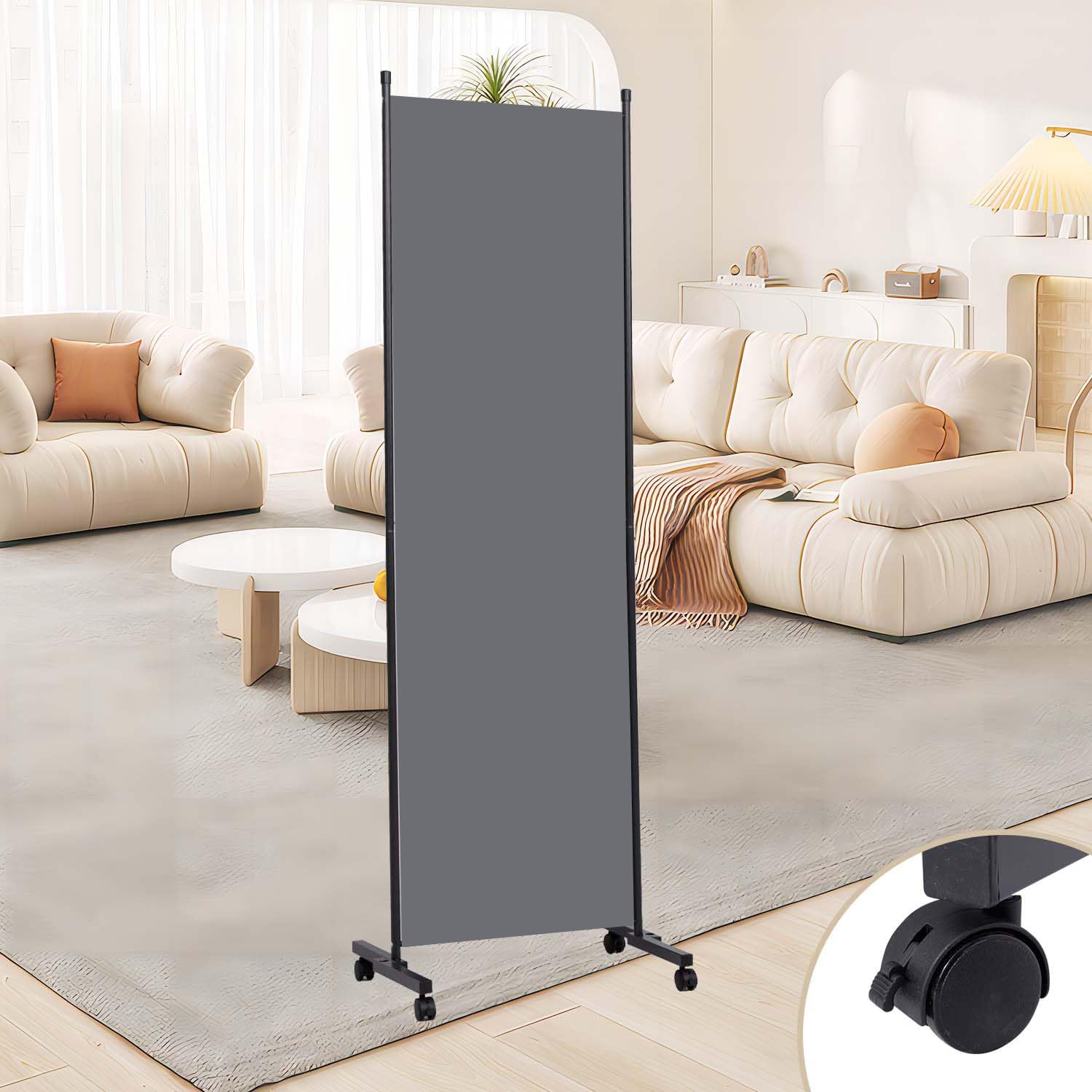 Amazon.com - Room Divider 1 Panel Room Dividers/Wheels, Fabric Room ...
