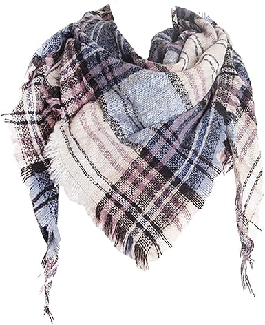 Wander Agio Womens Warm Winter Scarf Triangle Shawls Scarves Stripe ...