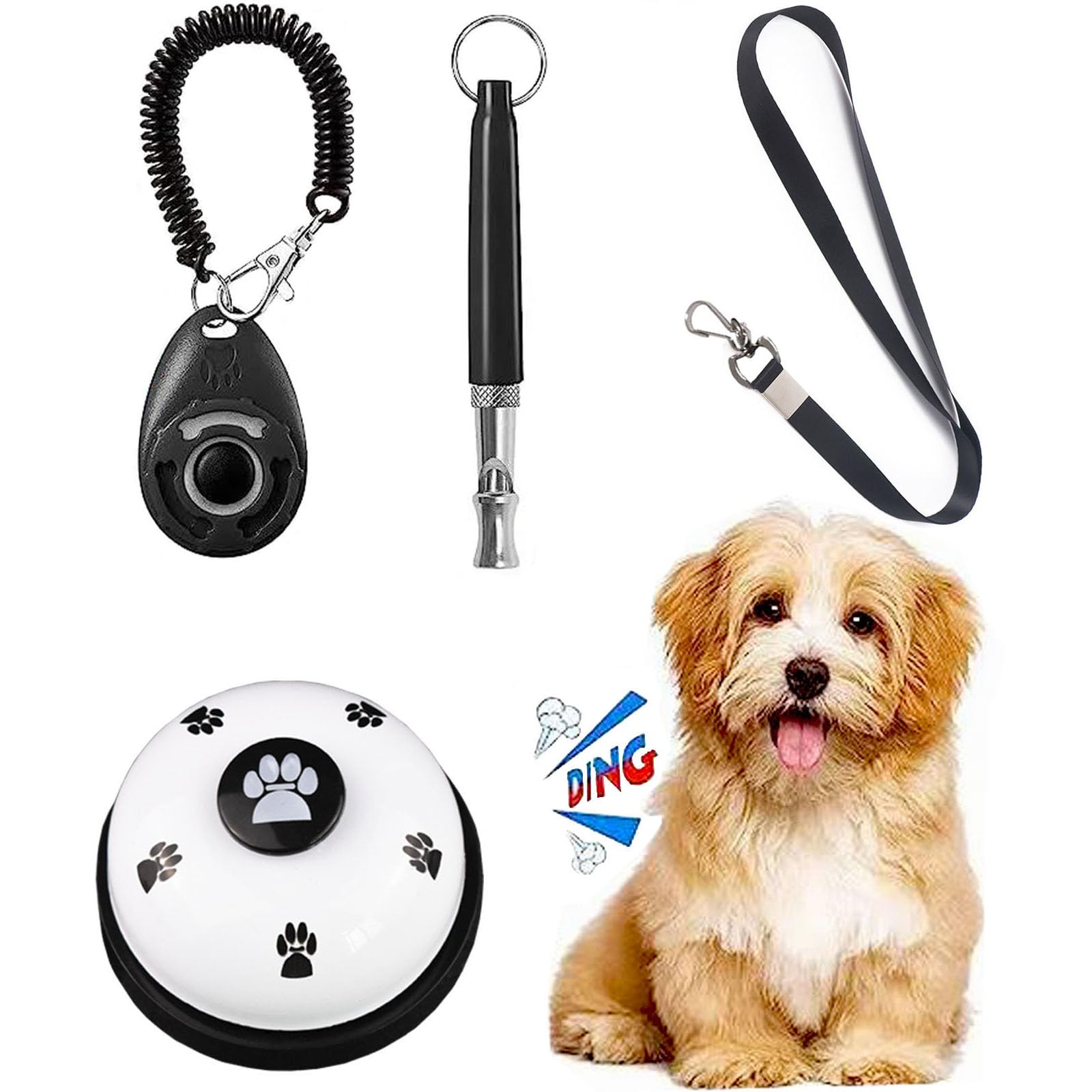 Amazon.com : Xiapumeth Dog Training Kit, Pet Training Bells, Adjustable ...