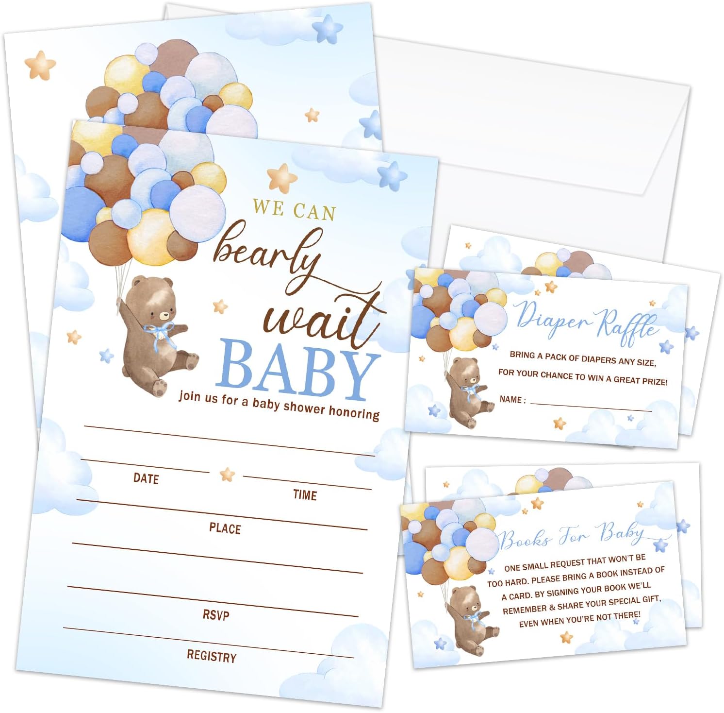 Amazon.com : Boy Girl Baby Shower Invitations for Boy Girl, Set of 25 ...