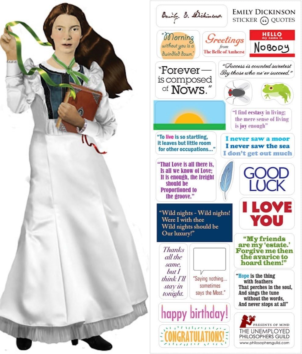Emily Dickinson Quotable Notable - Greeting Card and Sticker Sheet ...