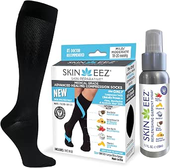 Amazon.com: Skineez Medical Grade Compression Socks 10-20mmHg and ...