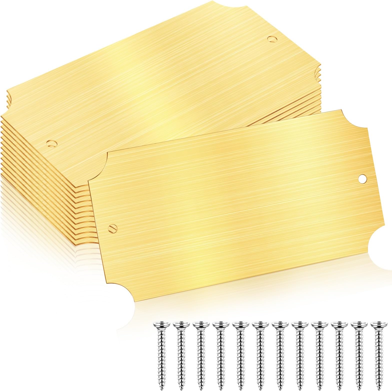 Amazon.com: Yaocom 12 Pcs Name Plates Laser Engraved Brushed Solid ...