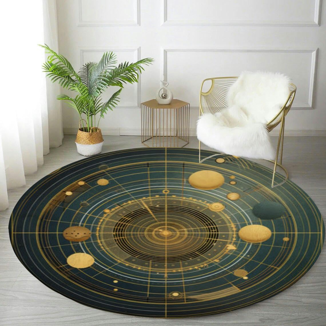 ( similar )Round Rug 4ft Circle Area Rug Astrology Constellations ...