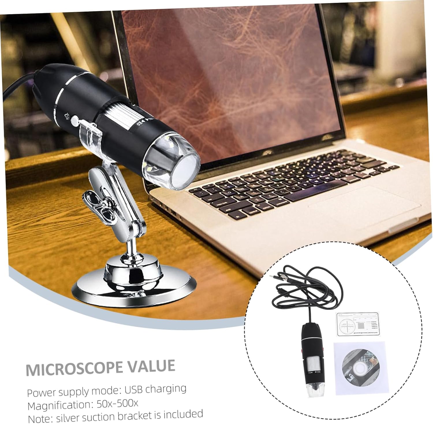 UKCOCO Electrical Digital Microscope USB School Observation Microscope ...
