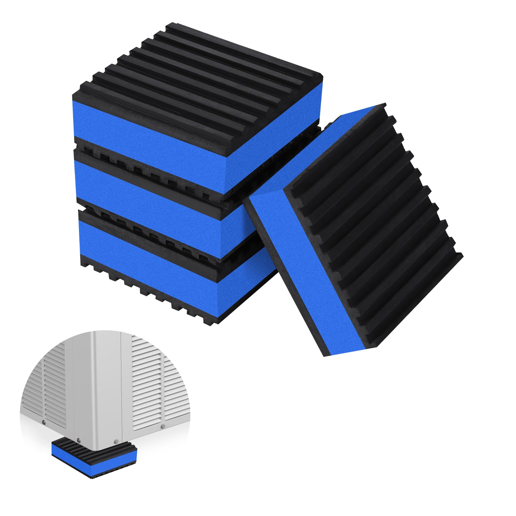 Snapklik.com : ToLanbbt 4 Pack Rubber Anti Vibration Pads 2" X 2" Heavy ...