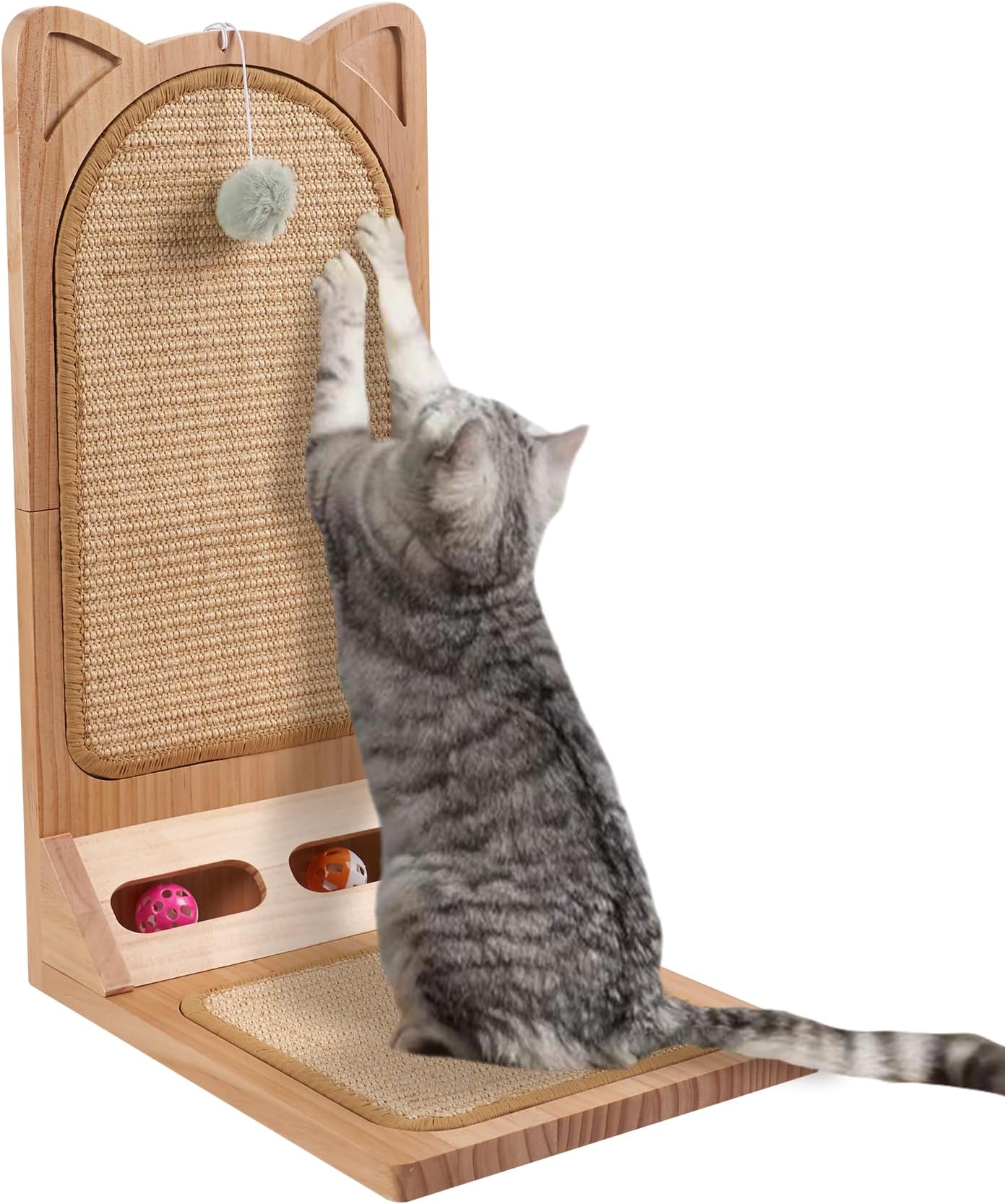 LitaiL L Shape Cat Scratcher - 58cm Cat Scratching Board for Indoor ...