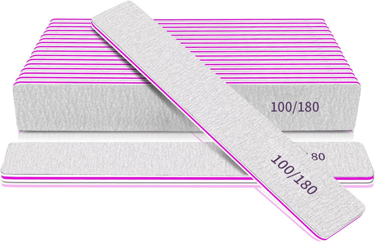 Amazon.com : 24 Pack Nail Files, 100/180 Grit Double Sides Professional ...